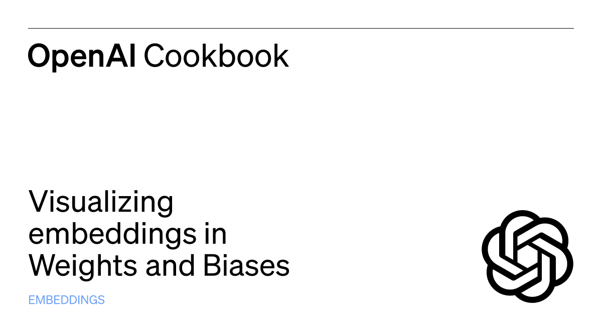 Visualizing embeddings in Weights and Biases | OpenAI Cookbook Visualizing embeddings in Weights and Biases | OpenAI Cookbook